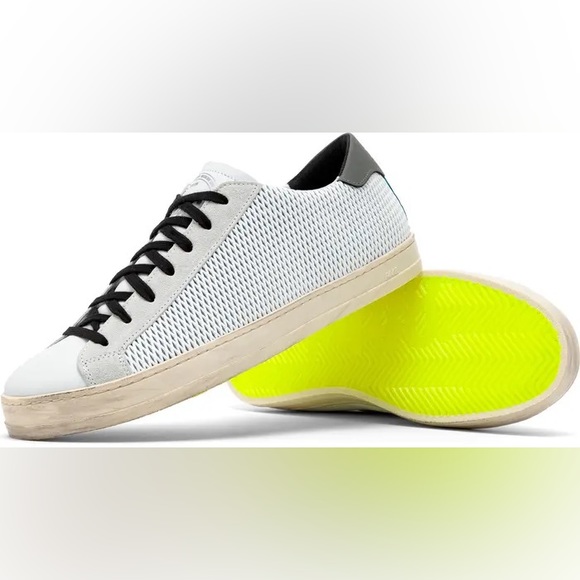 P448 | Shoes | P448 Jack Perforated Mesh Side Panel White Leather ...